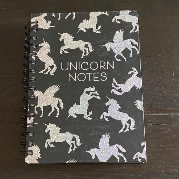 Tri Coastal Design | Office | Unicorn Notes Spiral Notebook Black And ...